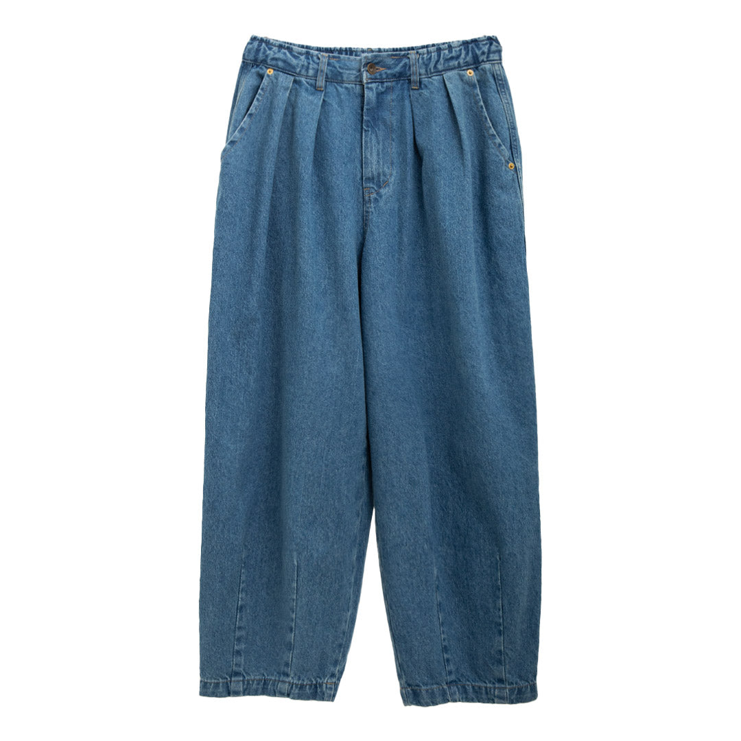 Anglan Rigid Indigo Denim Balloon Pants Light Blue – Degli Uberti