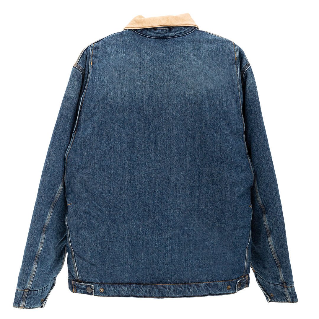 Carhartt WIP OG Detroit Jacket Blue/Dusty H Brown Worn Used Wash ...