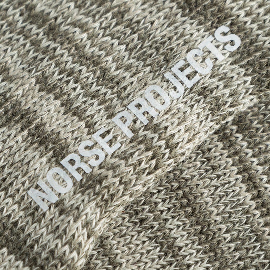Norse Projects Bjarke Cotton Twist Sock Sediment Green – Degli Uberti