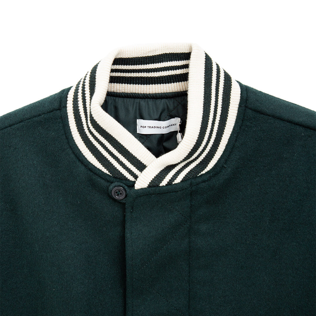POP Trading Company Parra Varsity Jacket Pine Green – Degli Uberti