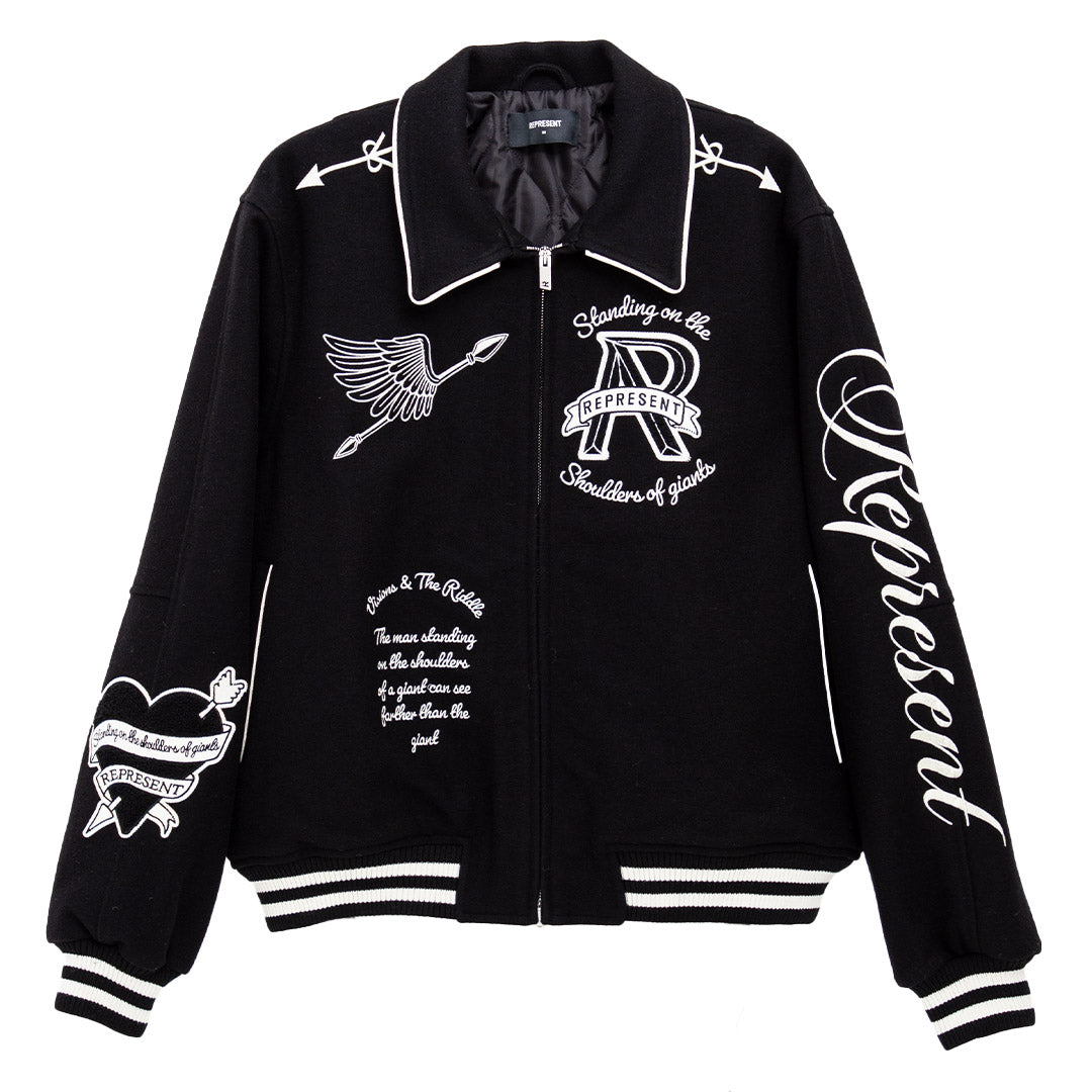 Represent Cherub Wool Varsity Jacket Jet Black – Degli Uberti