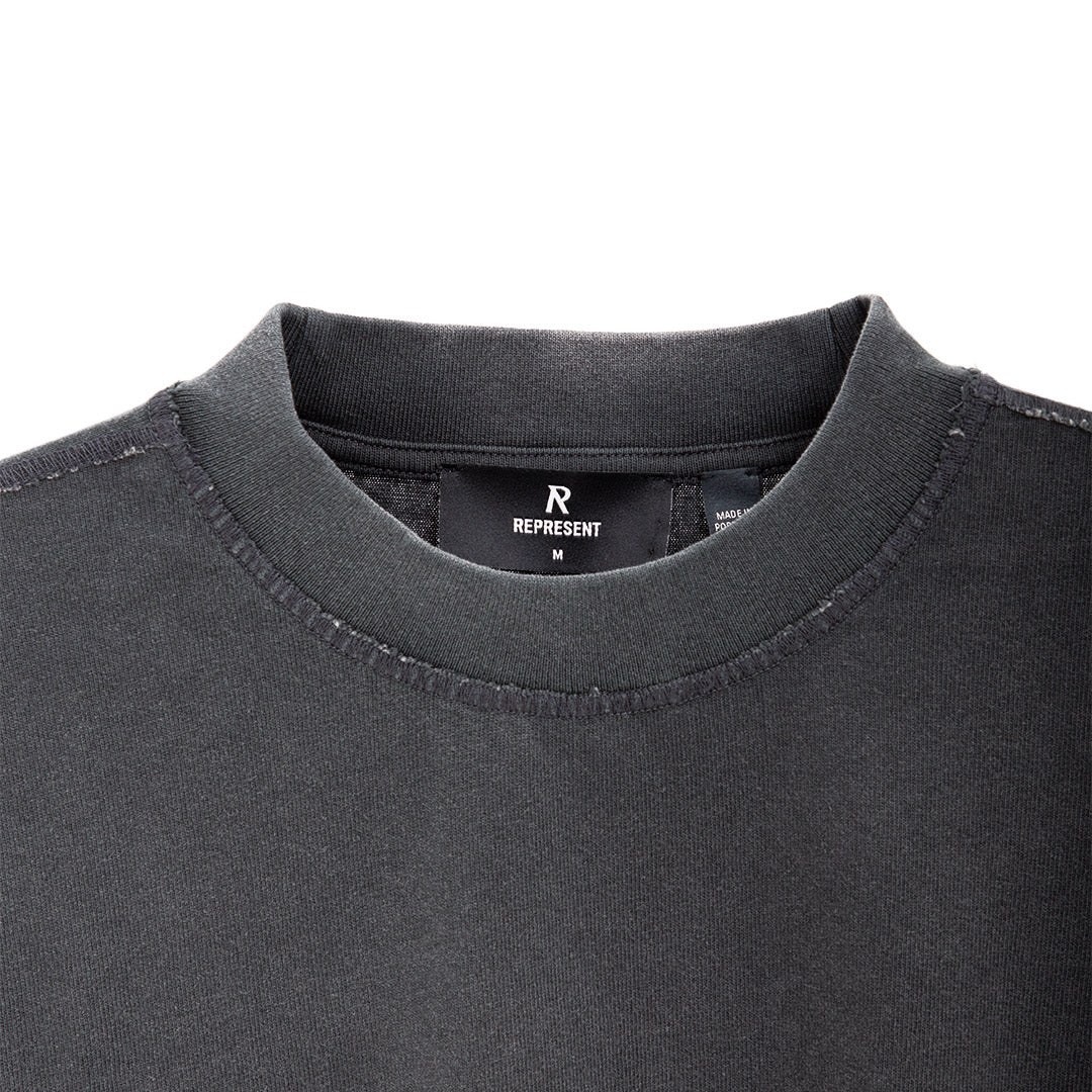 Represent Stepped Hem T-Shirt Stained Black – Degli Uberti