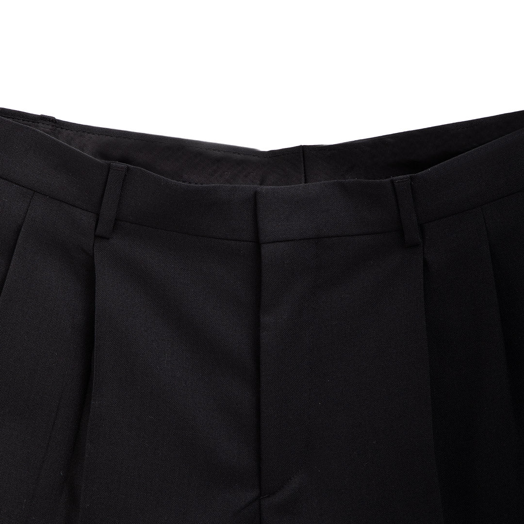Sunflower Wide Pleated Trouser Black – Degli Uberti