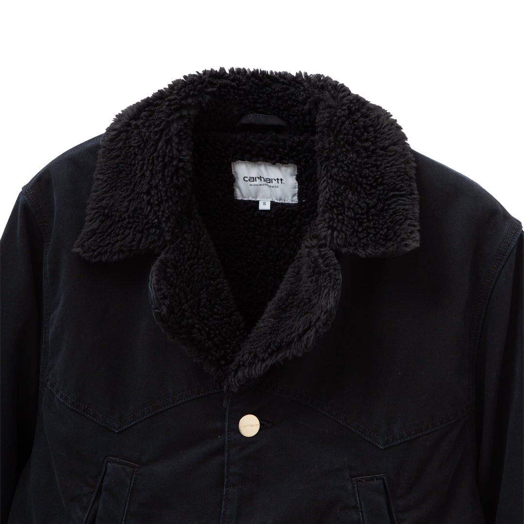 Carhartt WIP Newman Coat Black Heavy Stone Wash – Degli Uberti