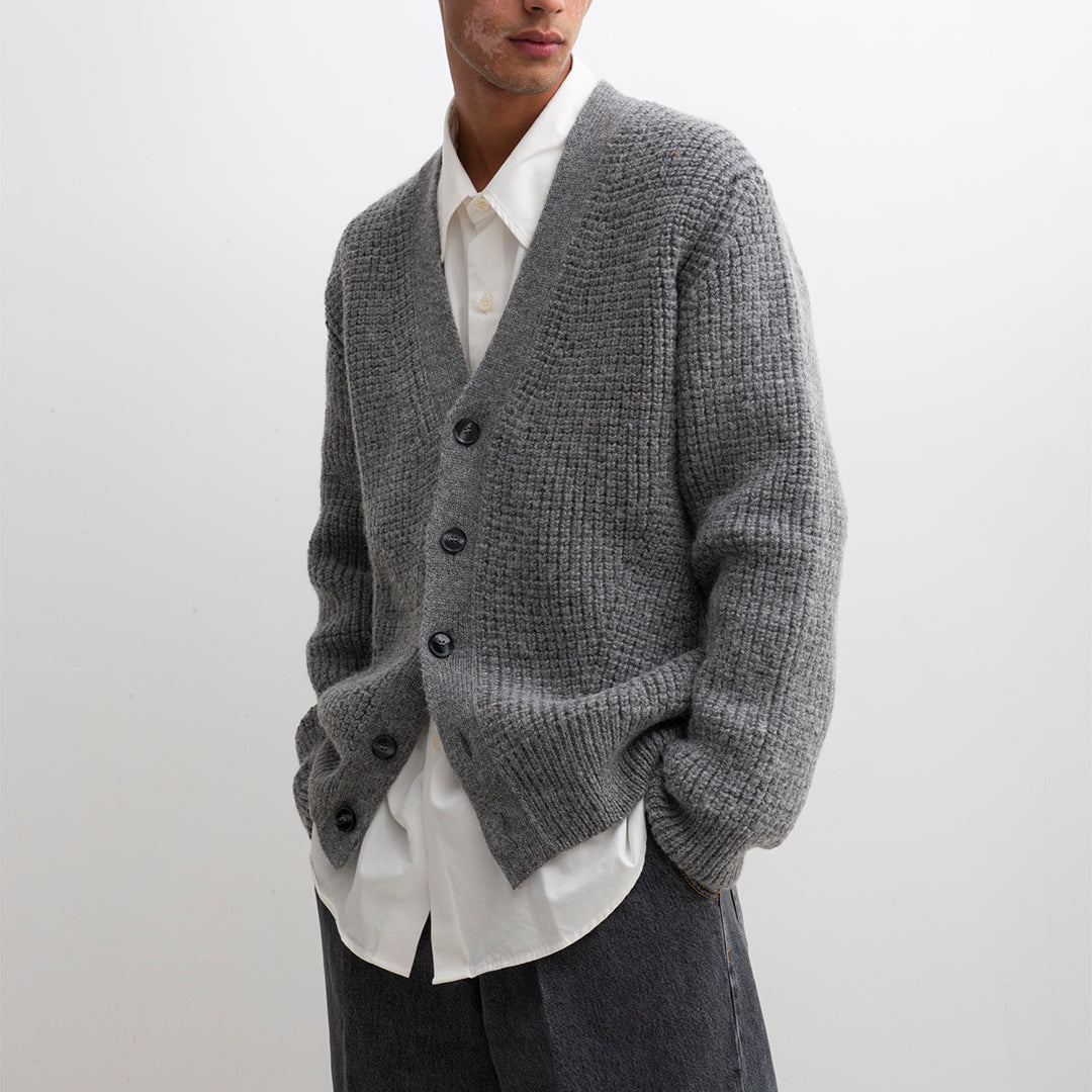 Sunflower John Cardigan Grey Melange – Degli Uberti