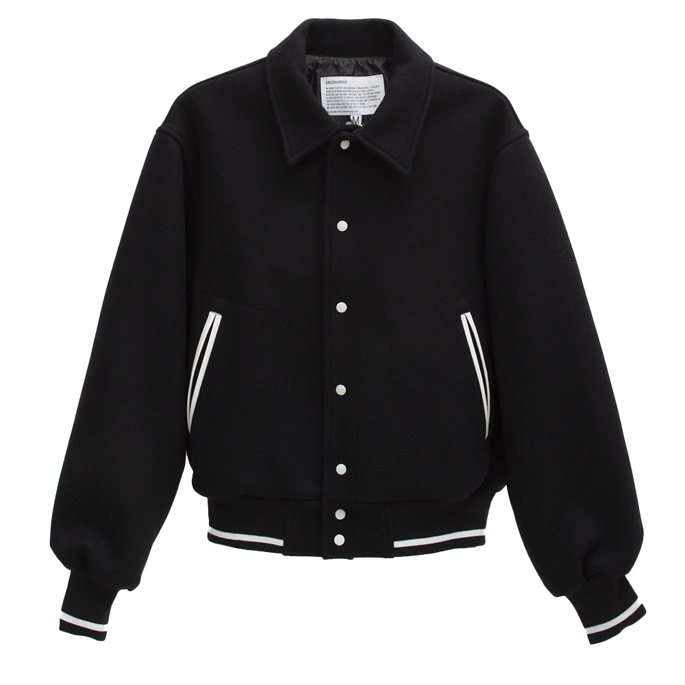 Uniform Bridge Wool Varsity Blouson Jacket Black – Degli Uberti